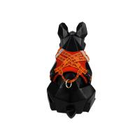 China Orange Elastic Reversible Dog Harness Jacket Vest With Patches Padded Handle for sale