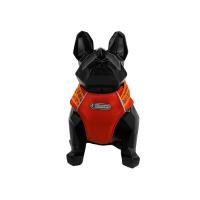 China Orange Elastic Reversible Dog Harness Jacket Vest With Patches Padded Handle for sale