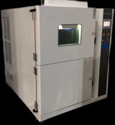 China 27 Liters Small Size Thermal Shock Test Chamber -55C~+150C With 300W Heat Load/5kg Aluminum Ingot for sale