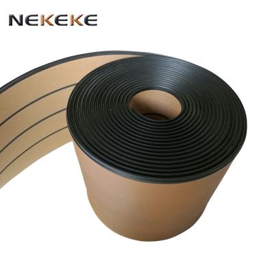China 5mm Synthetic Artificial Teak PVC Boat Decking with UV Resistance for Yachts and Marine Vessels for sale