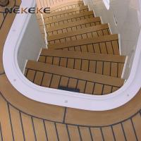 China 5mm Synthetic Artificial Teak PVC Boat Decking with UV Resistance for Yachts and Marine Vessels for sale