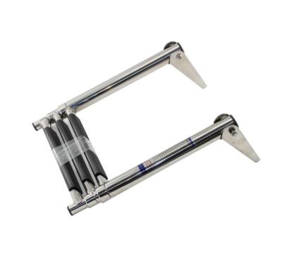 China 3-Step Stainless Steel Telescoping Boat Ladder for Under Platform Mounting - Marine Grade 304 Construction for sale