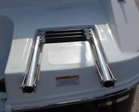 China 3-Step Stainless Steel Telescoping Boat Ladder for Under Platform Mounting - Marine Grade 304 Construction for sale