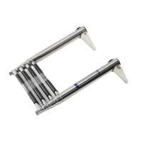 China 3-Step Stainless Steel Telescoping Boat Ladder for Under Platform Mounting - Marine Grade 304 Construction for sale
