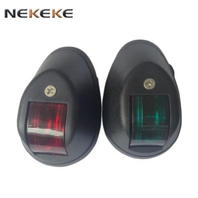 China Sealed Tungsten Bulb Marine Navigation Light 12V DC 5W Red Green Starboard Signal Light 89×57×36mm for sale