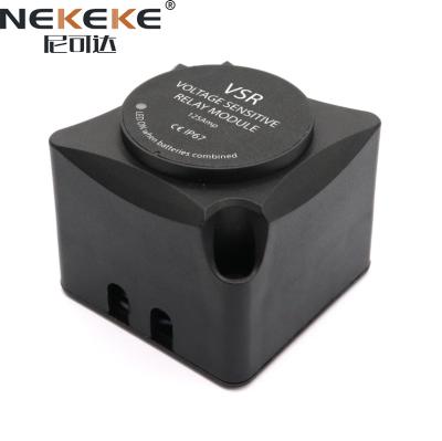 China 12V 125A Dual Smart Battery Isolator Switch with VSR Voltage Sensitive Relay - IP67 Rated for sale