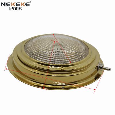 China 4W Golden LED Yacht Navigation Light Waterproof 12V-24V Marine Cabin Light 108×35mm for sale
