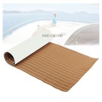 China Sun Resistant EVA Marine Decking Mat 6mm Thick Light Brown Non-Slip Boat Yacht Flooring 90×240cm/120×240cm for sale
