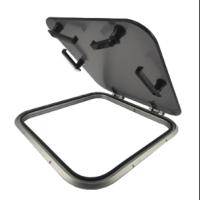 China Anodized Aluminum Frame Marine Window Portholes 350x350mm to 550x550mm with 10mm Acrylic Glass for sale