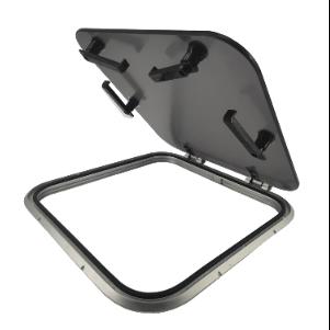 China Anodized Aluminum Frame Marine Window Portholes 350x350mm to 550x550mm with 10mm Acrylic Glass for sale