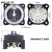 China 48V Marine Battery Isolator Switch 500A Continuous Rating IP66 Waterproof Disconnect with M10 Terminal Studs for sale
