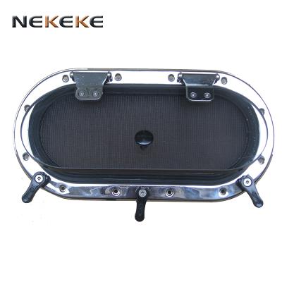 China 316L Stainless Steel Marine Portholes 150x345mm to 250x560mm with 10mm Tempered Glass for Boat Hulls 6-36mm for sale