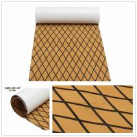 China EVA Marine Artificial Teak Decking Non-Slip Mat 6mm Thick Diamond Pattern in 90×240cm and 120×240cm Sizes for sale