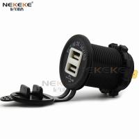 China 5V 3.1A Dual Port USB Marine Power Socket Adapter with Waterproof Cover - 28.5×51×36.3mm ABS Construction for sale