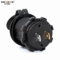 China 5V 3.1A Dual Port USB Marine Power Socket Adapter with Waterproof Cover - 28.5×51×36.3mm ABS Construction for sale