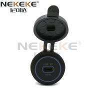 China 65W Single Port USB-C Marine Power Socket for 12V/24V DC Systems - 29mm Mounting Hole for sale