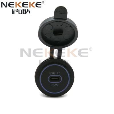 China 65W Single Port USB-C Marine Power Socket for 12V/24V DC Systems - 29mm Mounting Hole for sale