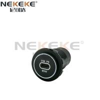 China 65W Single Port USB-C Marine Power Socket for 12V/24V DC Systems - 29mm Mounting Hole for sale