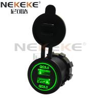 China Waterproof 12V 24V QC3.0 Power Socket with Dual 18W USB Ports and IP66 Rating for Marine Vehicles for sale