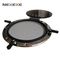 China Custom 316L Stainless Steel Marine Porthole Windows D200-D300mm for Yacht RV Boat with 6mm Tempered Glass for sale