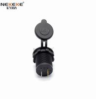 China Dual USB Marine Power Socket 4.2A 12-24V Waterproof Boat Outlet with Blue LED Indicator 5.4x3.7cm for sale
