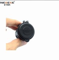 China Dual USB Marine Power Socket 4.2A 12-24V Waterproof Boat Outlet with Blue LED Indicator 5.4x3.7cm for sale