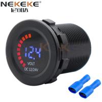 China 12V 24V Marine Power Socket Voltmeter with Digital LED Display IP65 Waterproof 36×48×29mm for sale