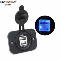 China 5V 3.1A Dual USB IP68 Waterproof Power Socket for 12-24V Vehicles and Marine Applications for sale