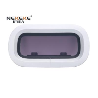 China Rectangular Marine Window Aluminum Frame Acrylic Boat Porthole 178x325mm to 273x369mm Sizes for sale