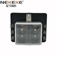 China Waterproof 6-Way Marine Fuse Box with LED Indicators - 30A per Circuit, 100A Total Capacity for sale