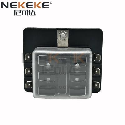 China Waterproof 6-Way Marine Fuse Box with LED Indicators - 30A per Circuit, 100A Total Capacity for sale
