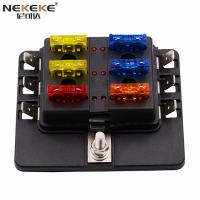 China Waterproof 6-Way Marine Fuse Box with LED Indicators - 30A per Circuit, 100A Total Capacity for sale