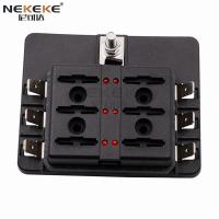 China Waterproof 6-Way Marine Fuse Box with LED Indicators - 30A per Circuit, 100A Total Capacity for sale