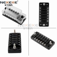 China 6-Way Marine Fuse Box 12×5×5.2cm Waterproof with Integrated Bus Bar for #4-6 AWG Main Wires for sale