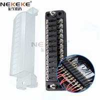 China 12 Way Waterproof Marine Fuse Panel with Negative Bus - 12V/24V, 20A per Circuit, 75A Total Capacity for sale