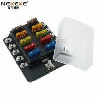 China 10 Circuit Marine Fuse Box with Waterproof Cover 32V DC 100A Total Capacity for Automotive and Marine Applications for sale