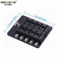 China 10 Circuit Marine Fuse Box with Waterproof Cover 32V DC 100A Total Capacity for Automotive and Marine Applications for sale