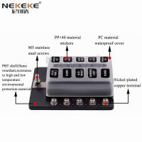 China 10 Circuit Marine Fuse Box with Waterproof Cover 32V DC 100A Total Capacity for Automotive and Marine Applications for sale