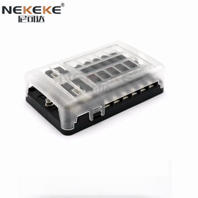 China 12V 24V Waterproof Marine Fuse Box with Negative Bus - 12 Way Blade Fuse Block 30A per Circuit 100A Total for sale