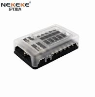 China 12V 24V Waterproof Marine Fuse Box with Negative Bus - 12 Way Blade Fuse Block 30A per Circuit 100A Total for sale