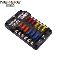 China 12V 24V Waterproof Marine Fuse Box with Negative Bus - 12 Way Blade Fuse Block 30A per Circuit 100A Total for sale