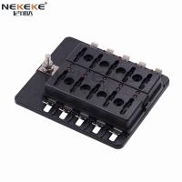 China 10-Way Waterproof Marine Fuse Block with LED Indicators - 30A per Circuit, 100A Total Capacity, 100×85mm for sale