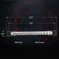 China Marine 150A 12P Single Bus Bar 48V Nylon Power Distribution Block with M6 Studs and M4 Screws for sale