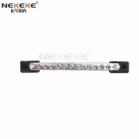 China Marine 150A 12P Single Bus Bar 48V Nylon Power Distribution Block with M6 Studs and M4 Screws for sale