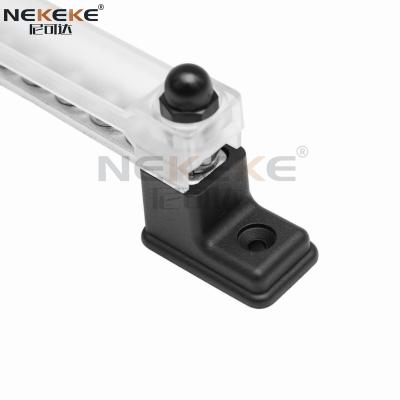 China 6P 150A Marine Power Bus Bar Copper Nickel Distribution Block with M4/M6 Studs and Waterproof Cover for sale