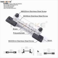 China 6P 150A Marine Power Bus Bar Copper Nickel Distribution Block with M4/M6 Studs and Waterproof Cover for sale