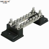 China Marine Power Distribution Terminal Block 150A DC Bus Bar with 300V AC Rating and M6 Studs for Electrical Systems for sale