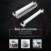 China 12 Way Dual Marine Bus Bar 130A AC / 150A DC Power Distribution Block with M6 Studs and Transparent Cover for sale
