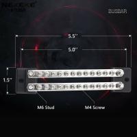 China 12 Way Dual Marine Bus Bar 130A AC / 150A DC Power Distribution Block with M6 Studs and Transparent Cover for sale