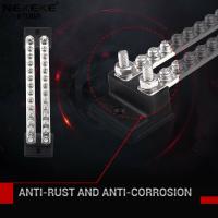China 12 Way Dual Marine Bus Bar 130A AC / 150A DC Power Distribution Block with M6 Studs and Transparent Cover for sale